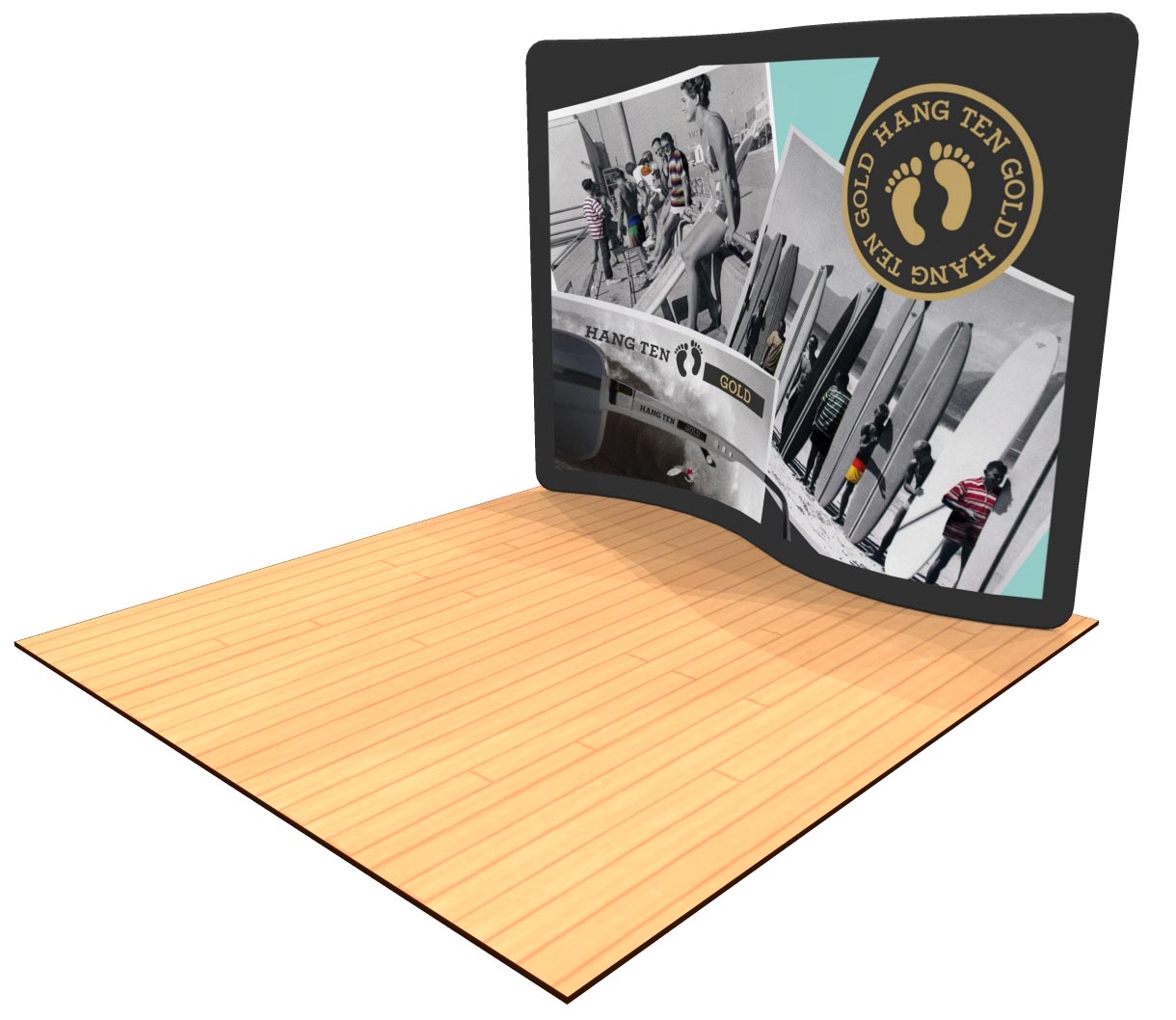10ft Tension Fabric Display | Waveline Tension Fabric Display 10ft Tension Fabric Display | Waveline Tension Fabric Display